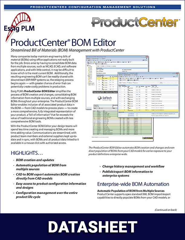 Datasheets-orig - Essig PLM