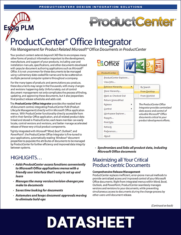 Datasheets - Essig PLM
